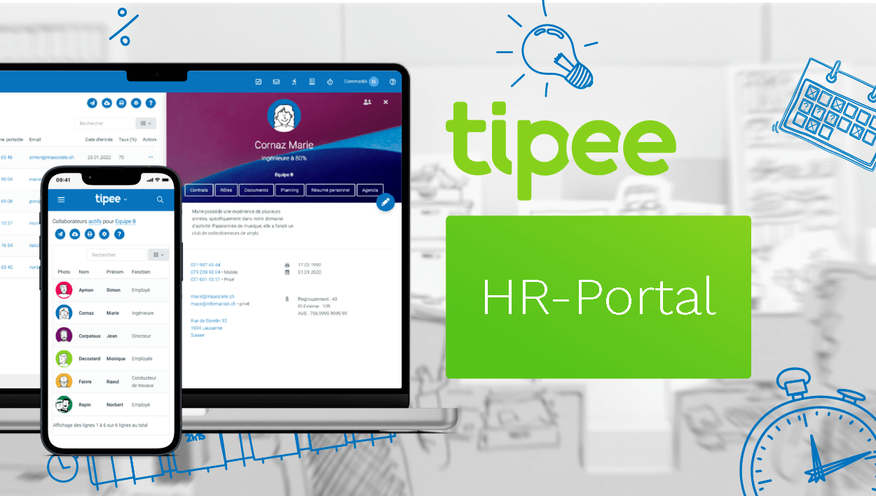 Das HR-Portal von tipee erleichtert Ihren Arbeitsalltag